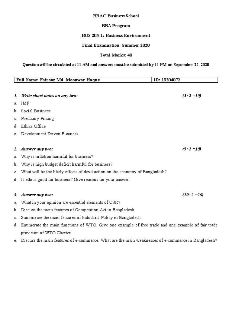 Fairooz MD, Moonwar Haque - 19204072 | PDF | Corporate Social ...