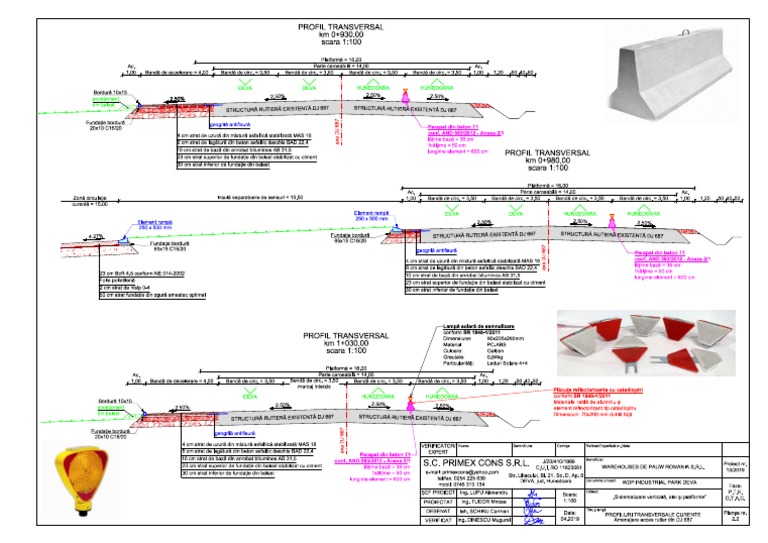 Profiluri Transversale Curente - Amenajare Acces Rutier La DJ687 | PDF