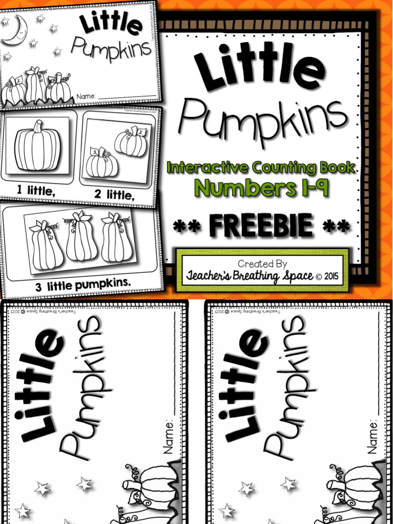 Little Pumpkins Interactive Counting Book Pumpkin Numbers FREEBIE | PDF