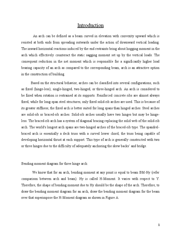 Three Hinge Arch Pdf Truss Bending