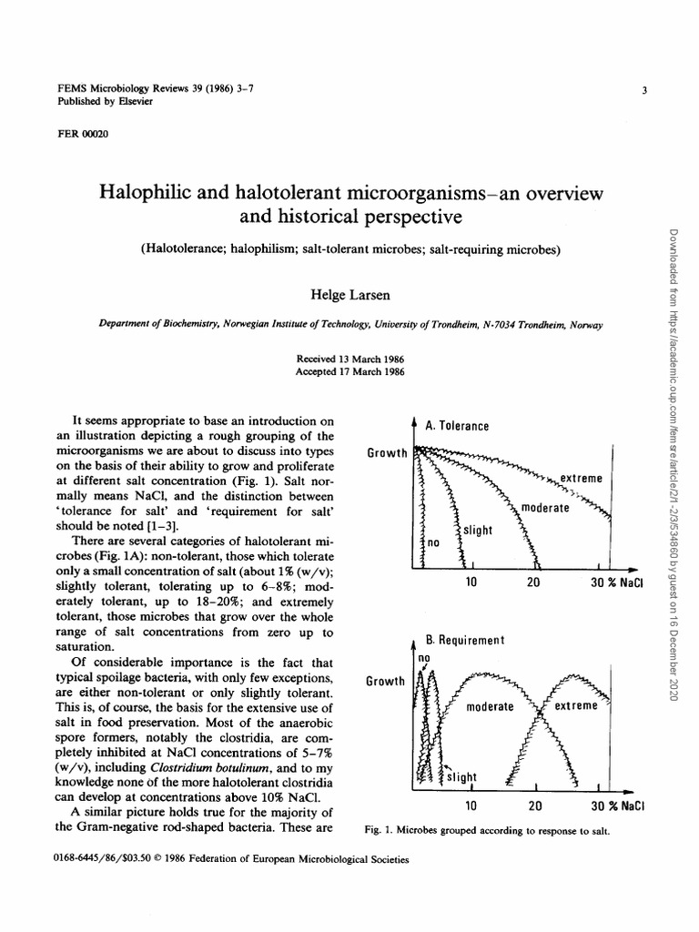 Halophilic and Halotolerant Microbes | PDF | Microorganism | Microbiology