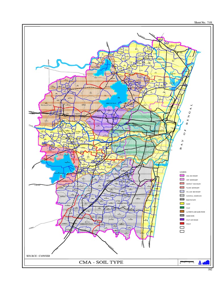 Chennai-CMDA-Master-Plan-2026-Vol3 Chapter07 Maps Infrastructure Soil Type PDF | PDF