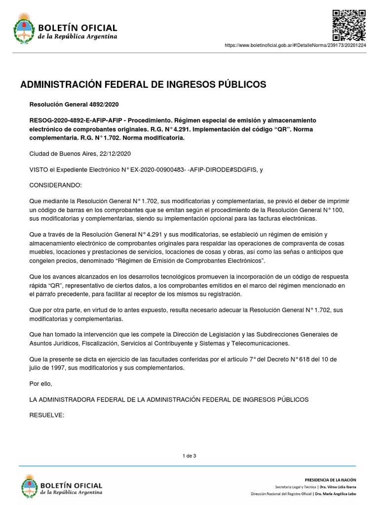 Implementación del Código QR en Comprobantes | PDF | Business | Science