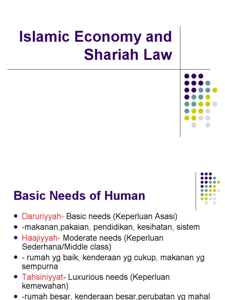 Islamic Economy and Shariah Law | PDF | Islamic Banking And Finance ...