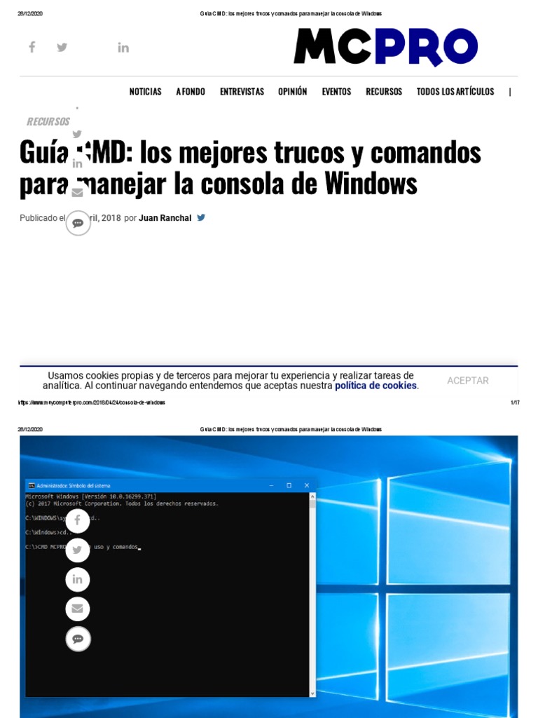 Guia CMD | Descargar gratis PDF | Microsoft Windows | Interfaz de línea ...
