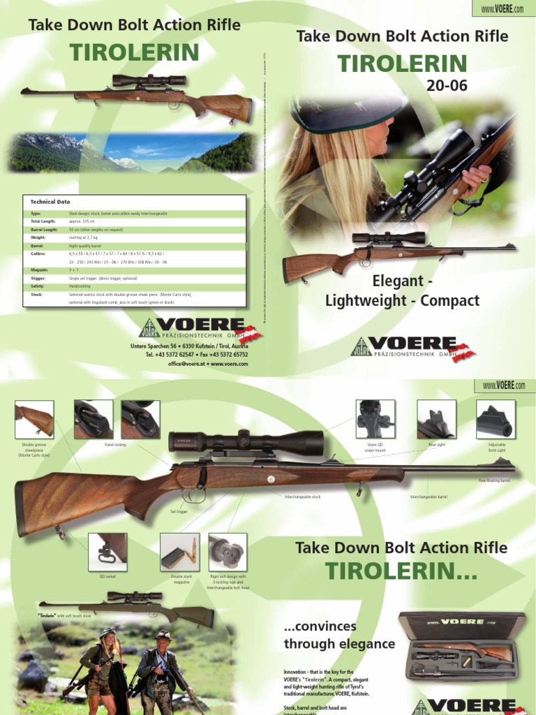 VOERE Arms Tirolerin | PDF | Firearm Components | Rifle