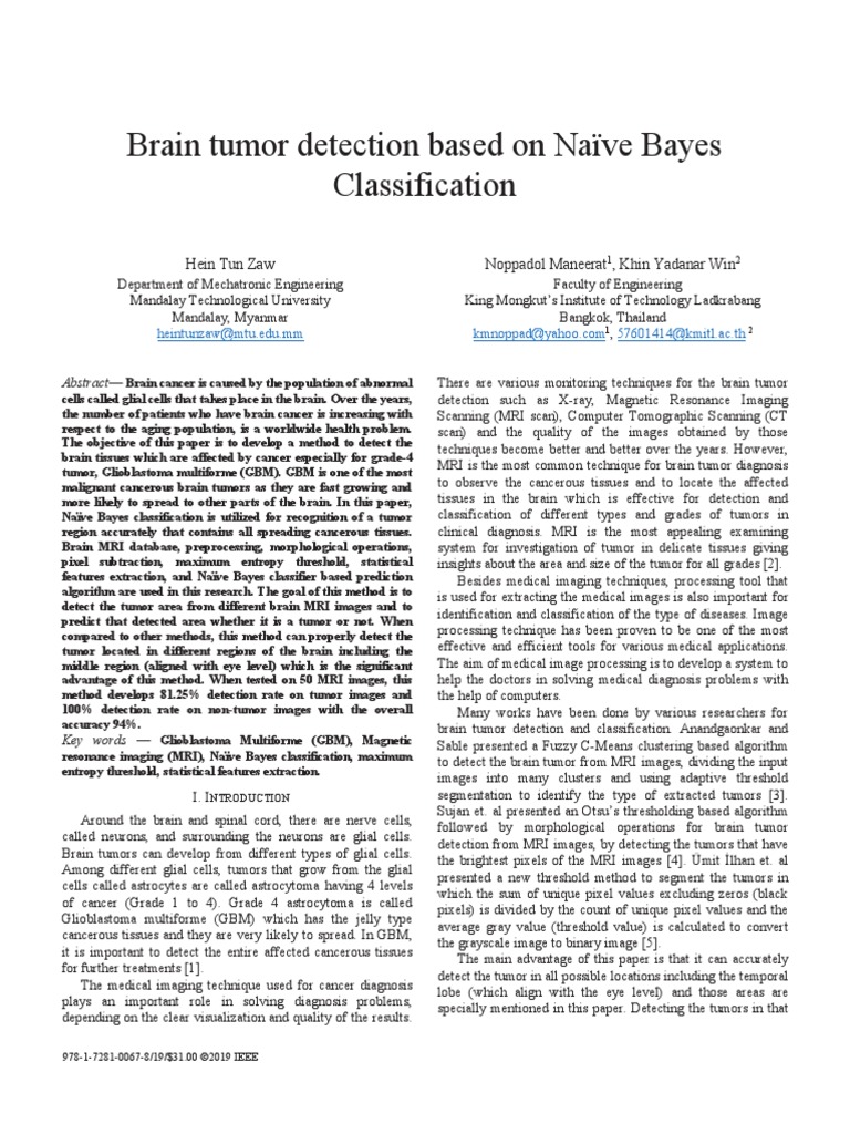 Paper - 2 | PDF | Brain Tumor | Image Segmentation