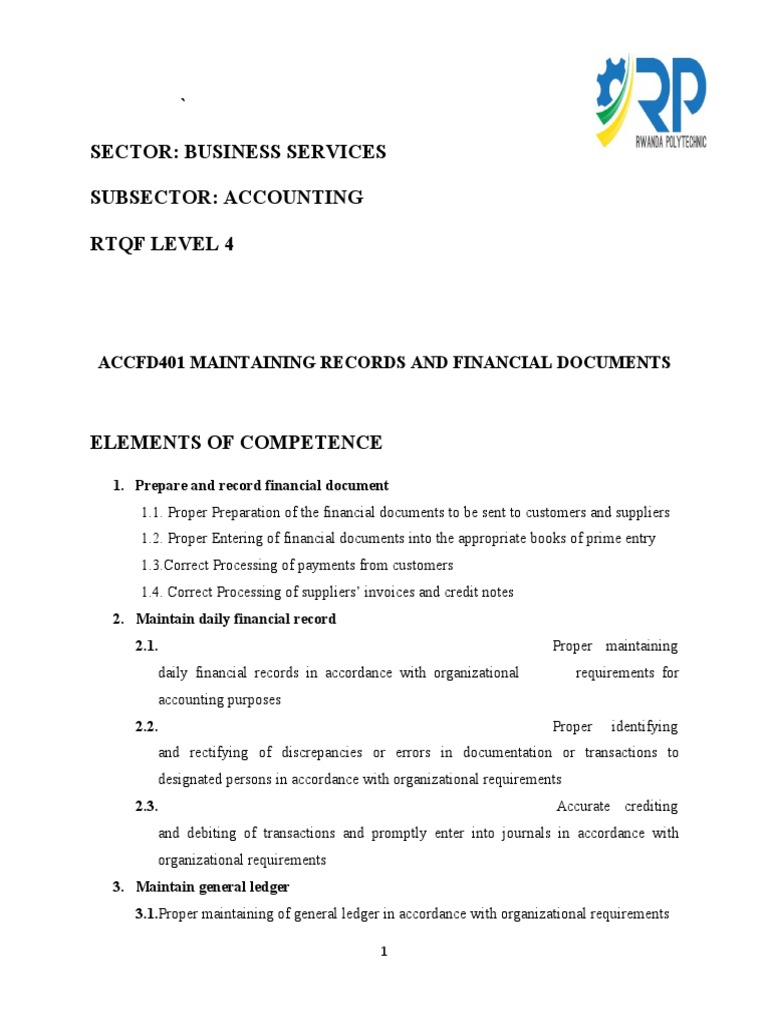 ACCFD401MAINTAINING RECORDS AND FINANCIAL Document PDF | PDF | Payroll ...