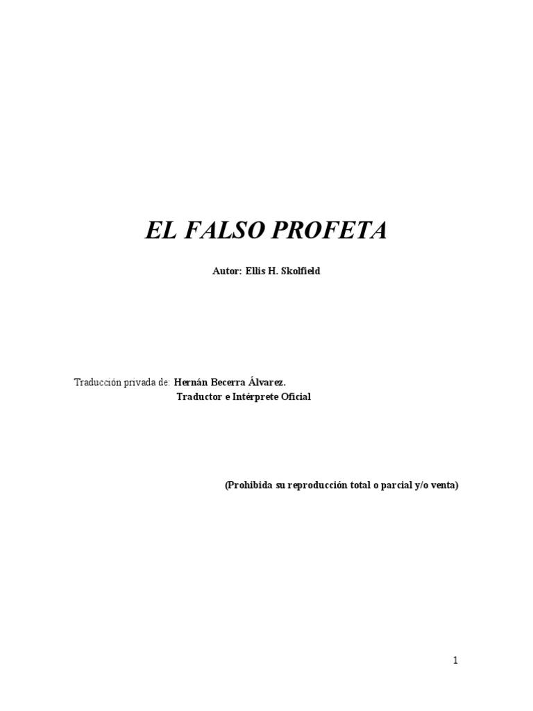 El Falso Profeta-Consolidado | PDF | Daniel (figura bíblica) | Viejo ...