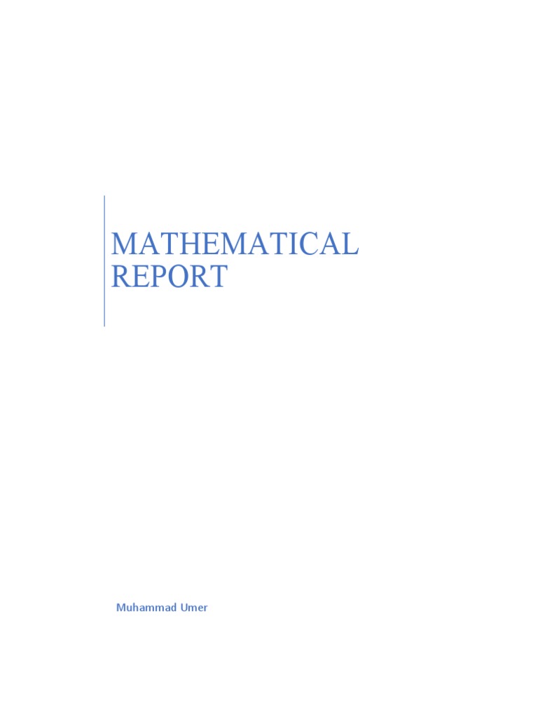 Mathematical: Muhammad Umer | PDF