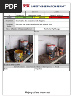 HSE Observation and STOP Card | PDF