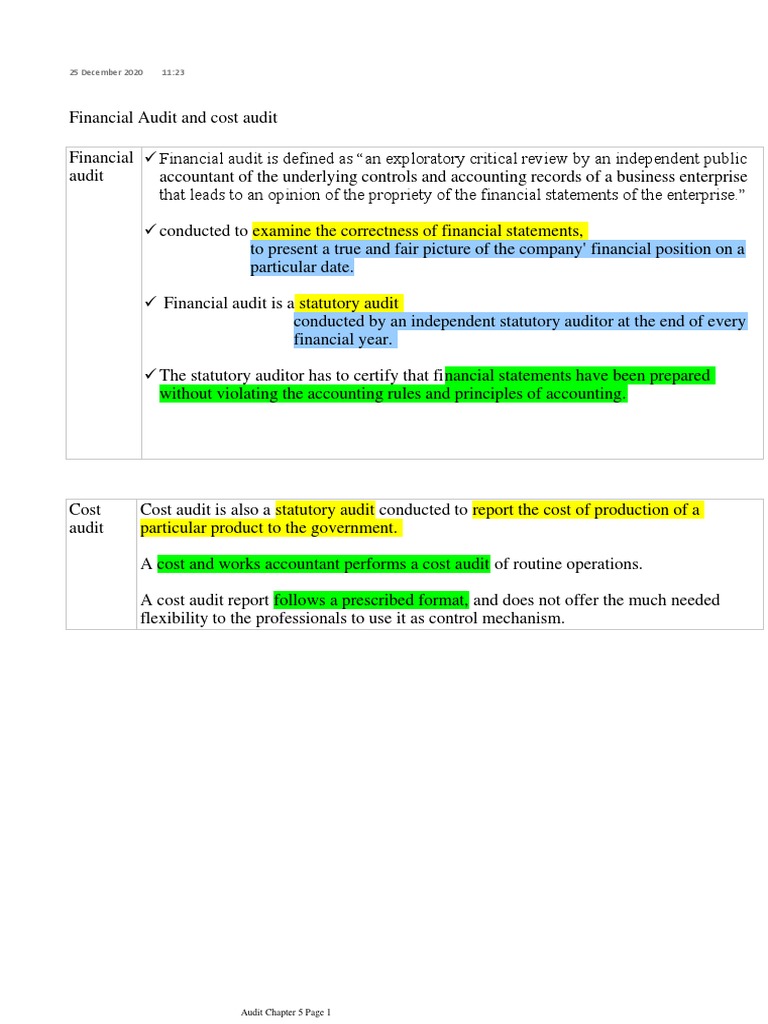 Audit Chapter 5 | Download Free PDF | Financial Audit | Audit