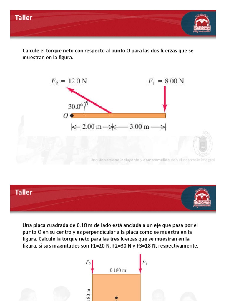 Taller Torque | PDF | Métodos y materiales de enseñanza | Ciencia y ...