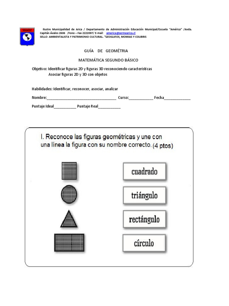 Guía de Geometría para Segundo Básico | PDF