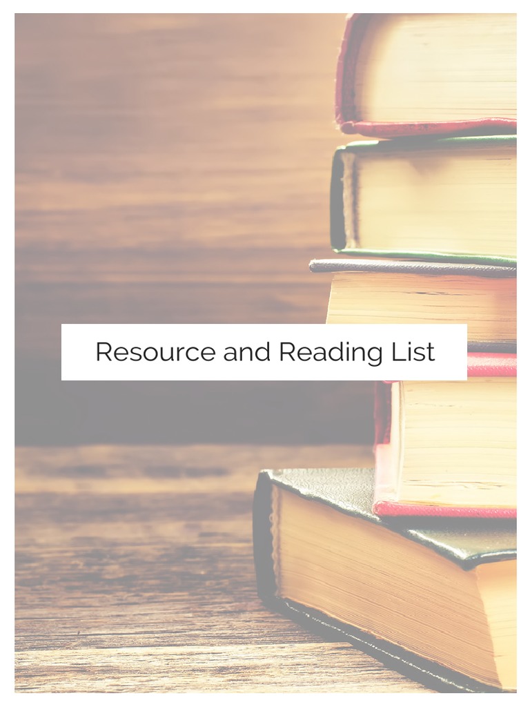 Reading and Resource List | PDF | Self Esteem | Meditation