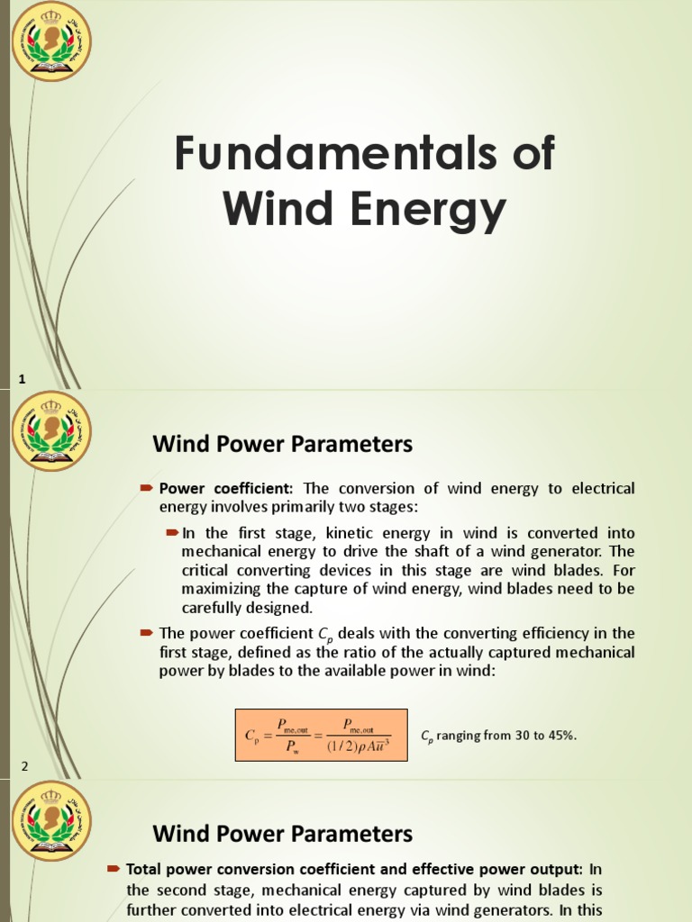 Fundamentals of Wind Energy | PDF | Wind Turbine | Transmission (Mechanics)