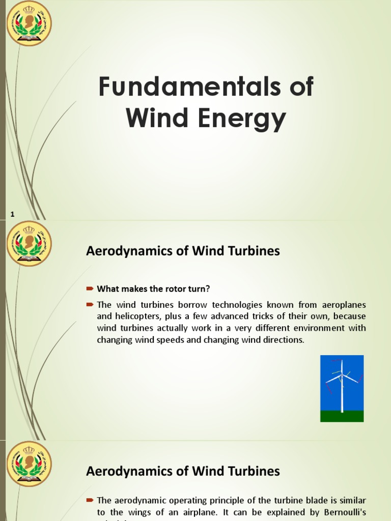 Fundamentals of Wind Energy | PDF | Wind Turbine | Turbine