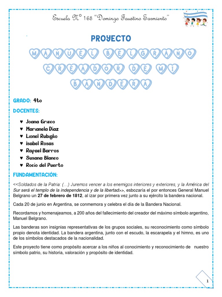 Proyecto Día de la Bandera en 4to Grado | PDF | Los símbolos