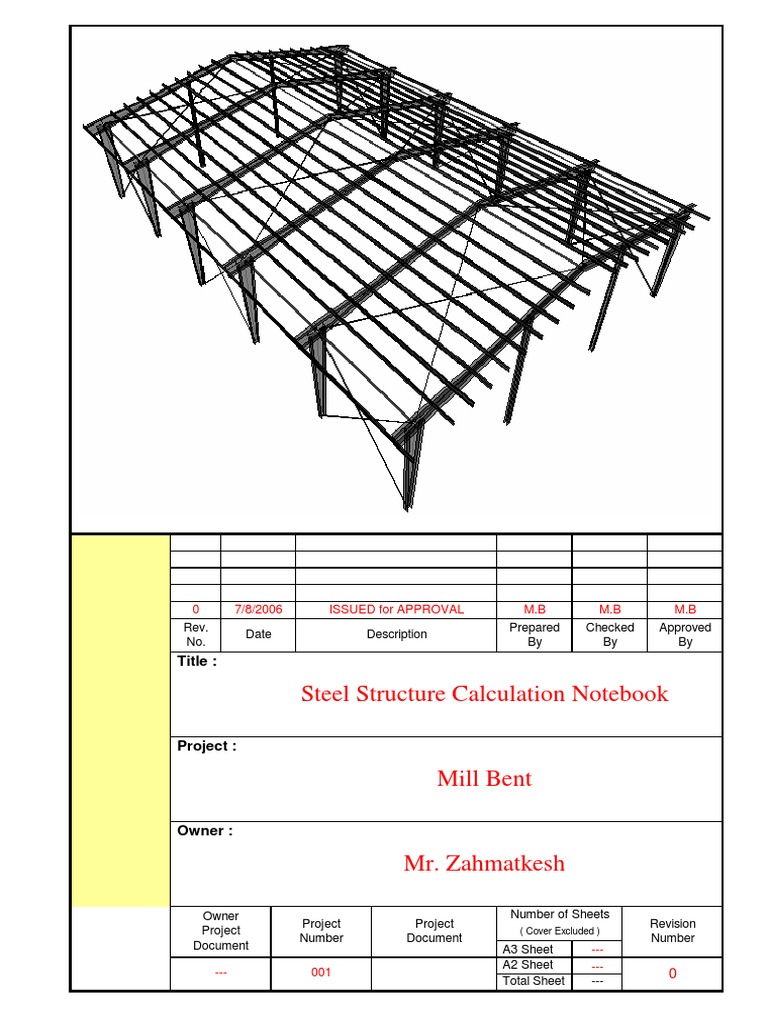 Steel Structure Calculation Notebook: Title | PDF | Beam (Structure ...