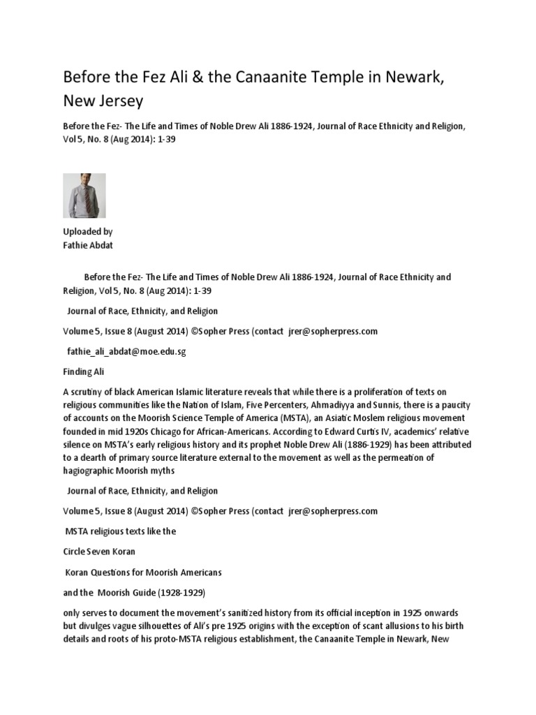Before The Fez Noble Drew Ali | PDF | Abrahamic Religions | Qur'an