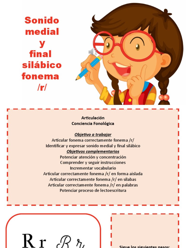 Sonido Medial y Final Silábico Fonema R | PDF | Sílaba | Semiótica