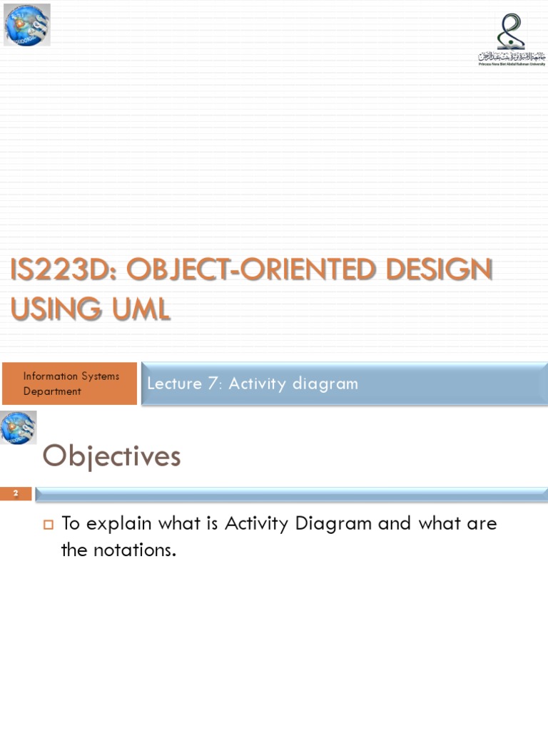 Is223D: Object-Oriented Design Using Uml: Lecture 7: Activity Diagram ...