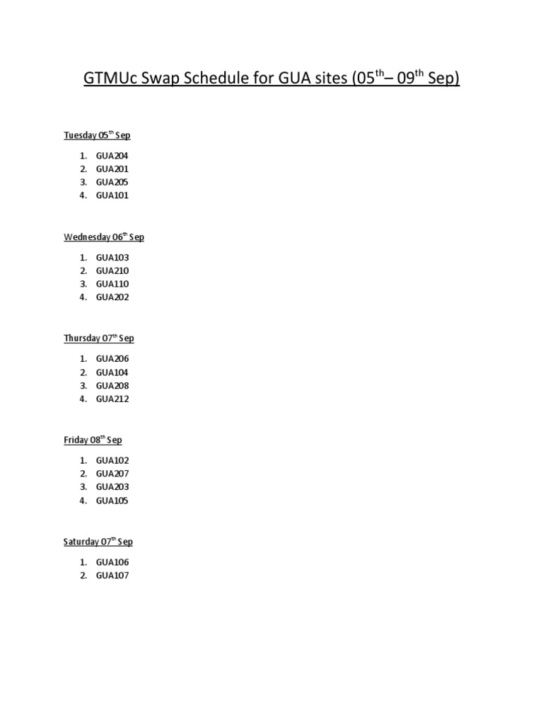 GTMUc Swap Schedule | PDF