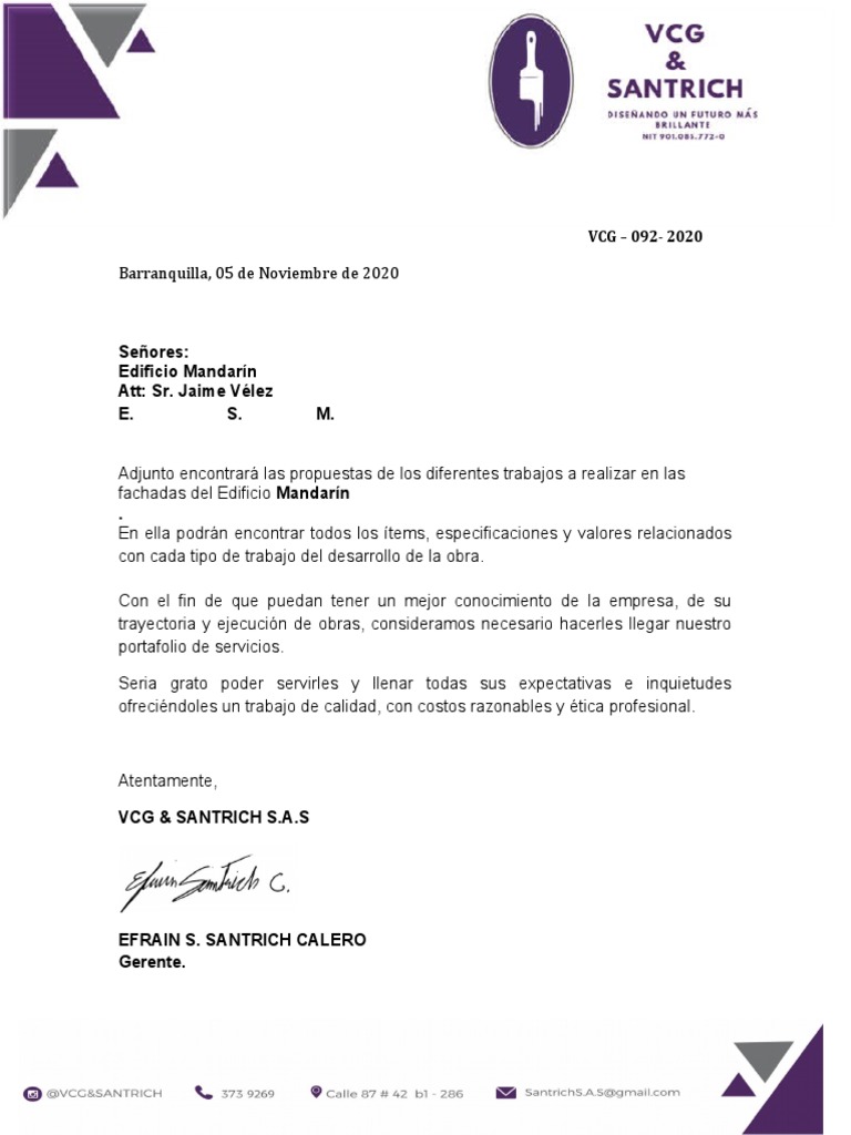 Carta Edificio Mualin | PDF