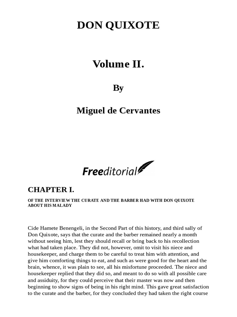 Don Quixote Volume II PDF | PDF | Don Quixote | Courage