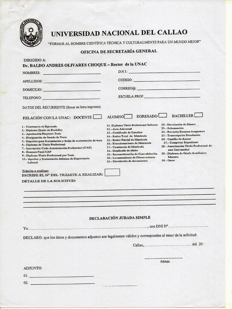 Solicitud Al Rector | PDF