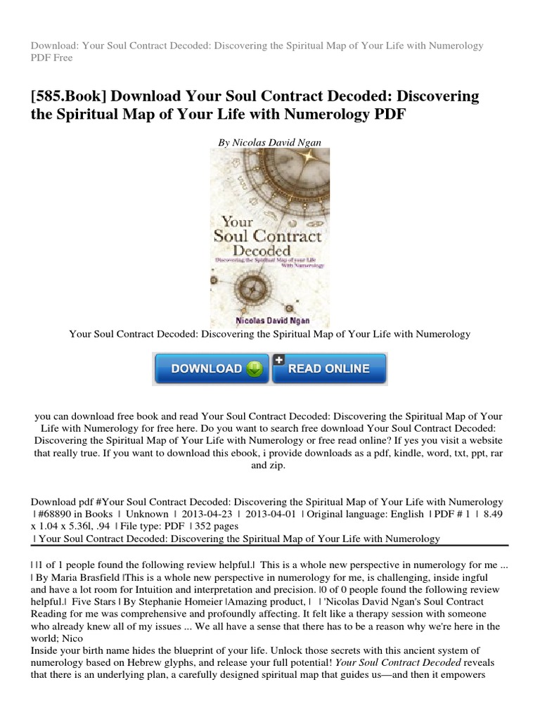 Your Soul Contract Decoded PDF Free | PDF | Books | Computing And ...