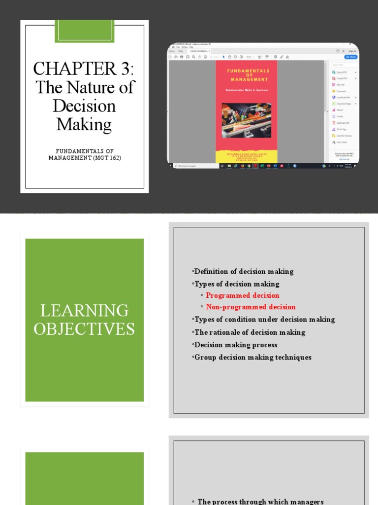 Chapter 3-Decision Making-1 | PDF | Decision Making | Cognition