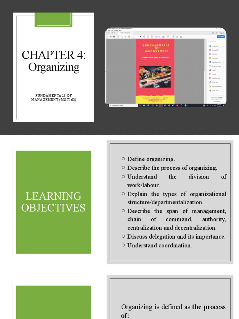 Chapter 4-Organizing-1 | PDF | Organizational Structure | Policy