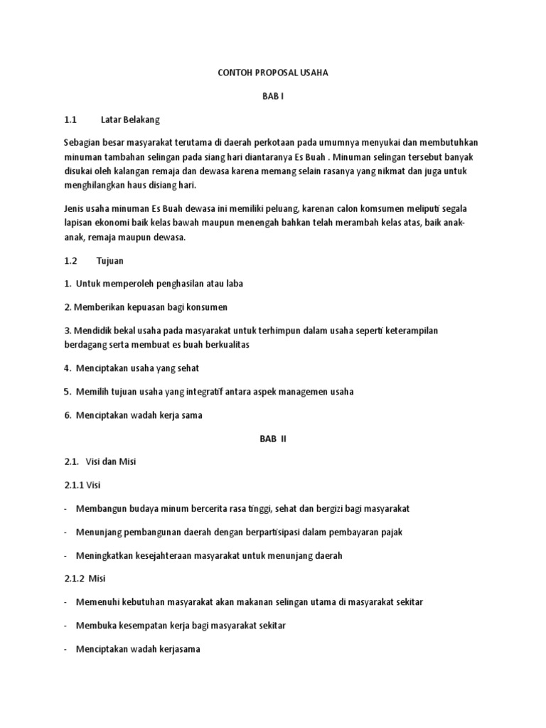 CONTOH PROPOSAL ES BUAH-WPS Office | PDF