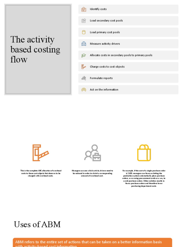 The Activity Based Costing Flow: Identify Costs | PDF | Benchmarking | Cost