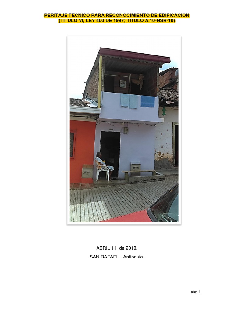 Peritaje Estructural Edificación San Rafael | PDF | Fundación ...