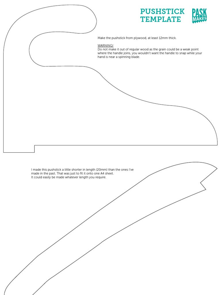 Pushstick Template PDF | PDF
