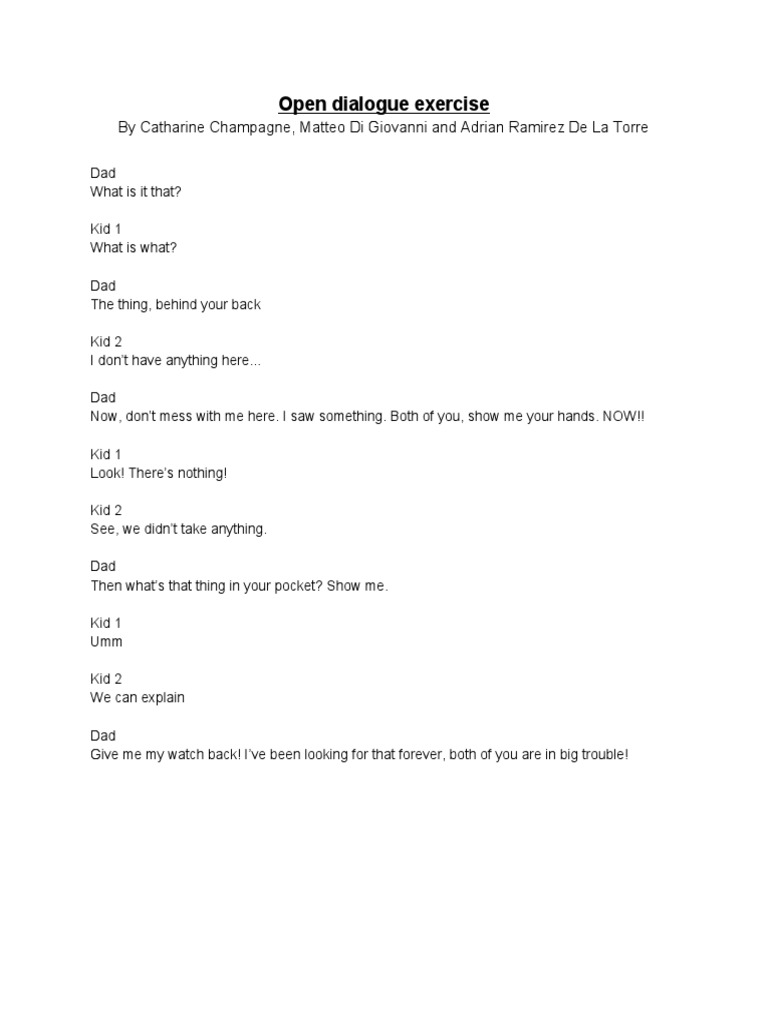 Family Dialogue on Trust Issues | PDF | Self-Improvement | Wellness