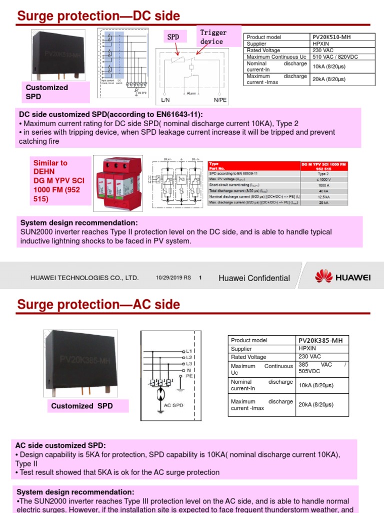 Huawei SPD Introduction | PDF | Alternating Current | Power Inverter