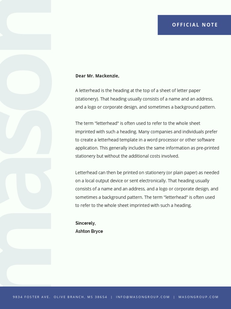 Official Letterhead Design Guide | PDF