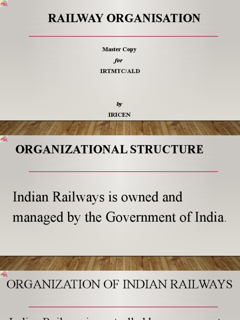 Introduction To Railway Organisation | PDF | Track (Rail Transport ...
