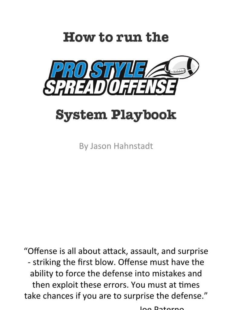 Pro Spread Offense System Playbook PDF | PDF | Sports | American Football