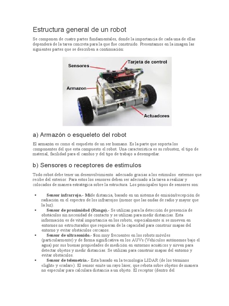 Estructura General de Un Robot | PDF | Robot | Robótica