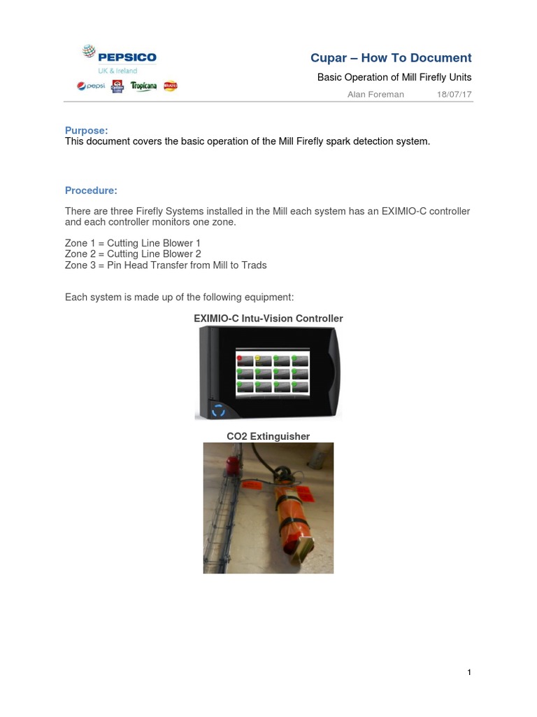 Firefly Spark Detection System Guide | PDF | Equipment | Safety