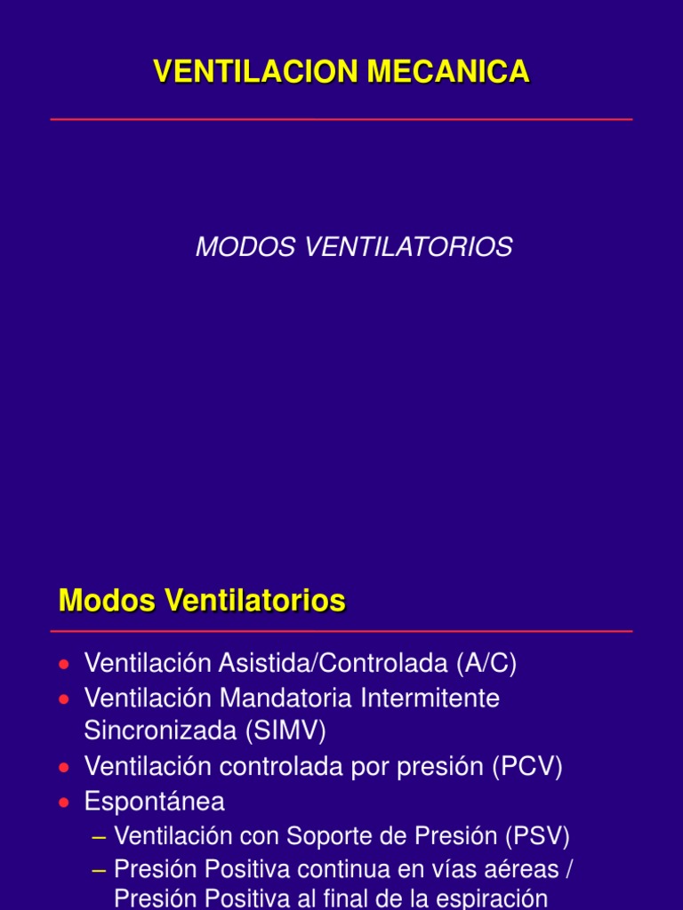 06 Modos - Ventilatorios - Basicos | PDF | Respiración | Sistema ...