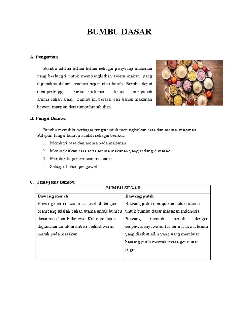 BUMBU DASAR-dikonversi-dikonversi | PDF