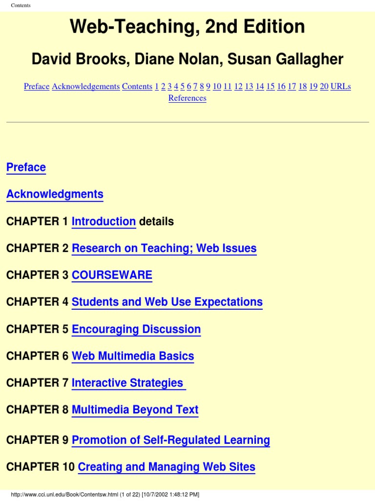 Brooks WebTeaching PDF | PDF | World Wide Web | Internet & Web