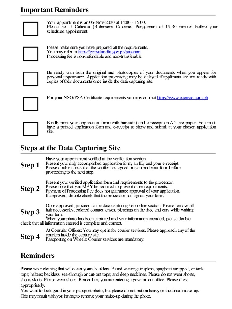 Important Reminders | PDF | Clothing | Business