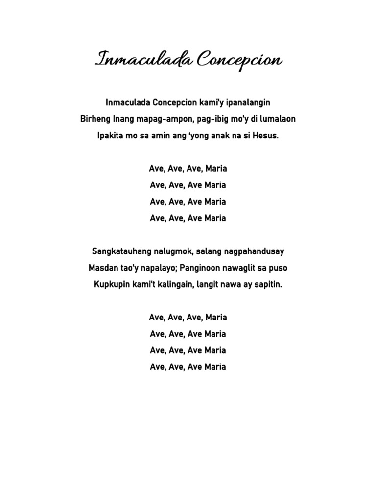 Inmaculada Concepcion | PDF