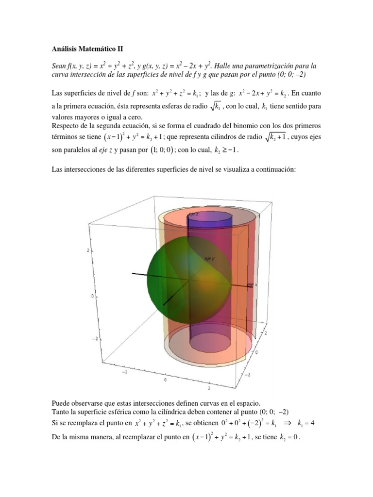 Ejercicio de Curvas Parametrizadas | PDF | Curva | Esfera